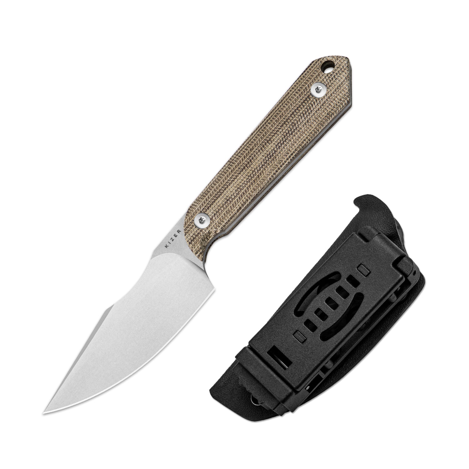 Mini Harpoon 3 inch AEB-L Micarta 1040S7-Kizer