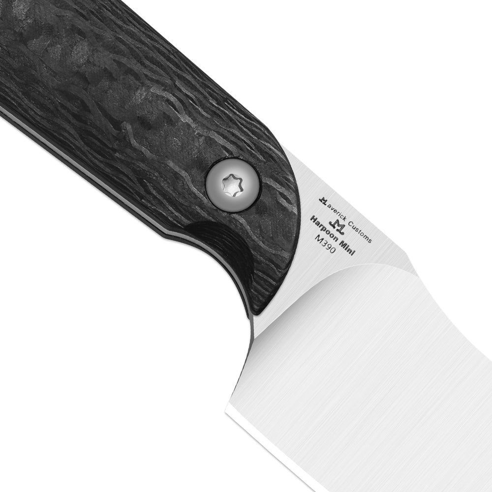 Mini Harpoon 3.0 inch M390 Carbon Fiber 1040S8-Kizer