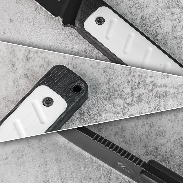 Smolt 2.93 inch 3V Blade Black&White G10 Handle 1063A3-Kizer