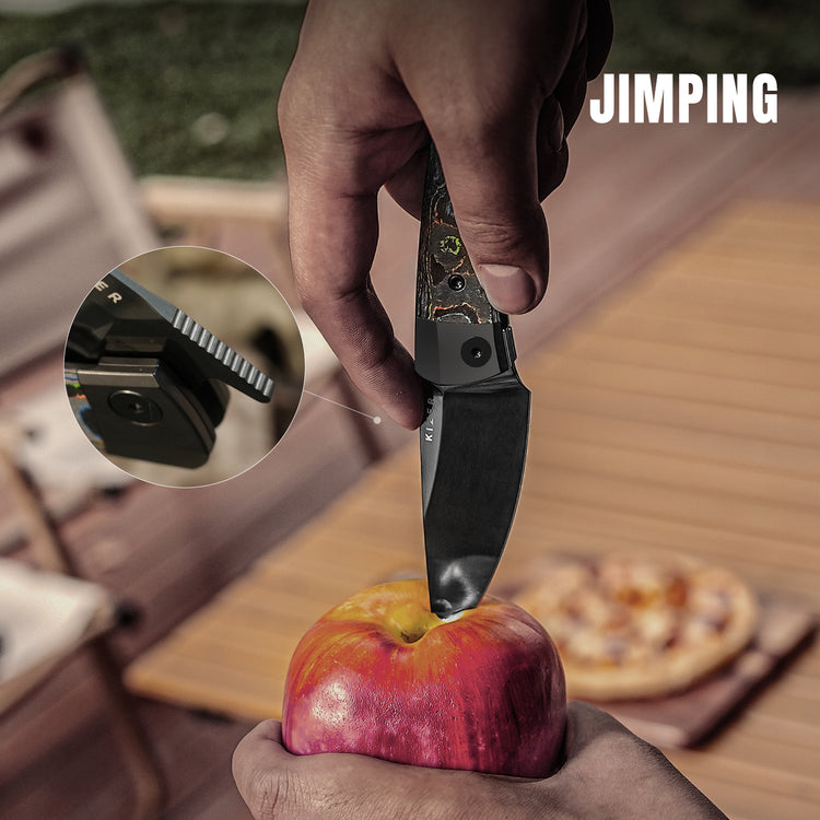 Mini MoMo | S35VN | Titanium+Camo Carbon 80‘s | Ki3663A2 – Kizer