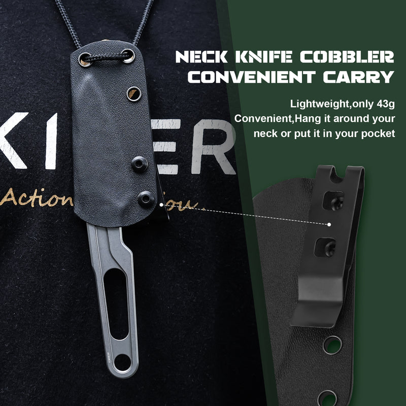 Cobbler 2.89 inch D2 Fixed Blade D2 Handle 1057A1-kizer