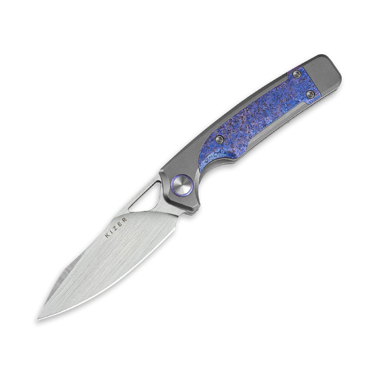 Ara 3.09 inch S45VN Titanium & Purple Snowflake Titanium Ki3729A3-Kizer