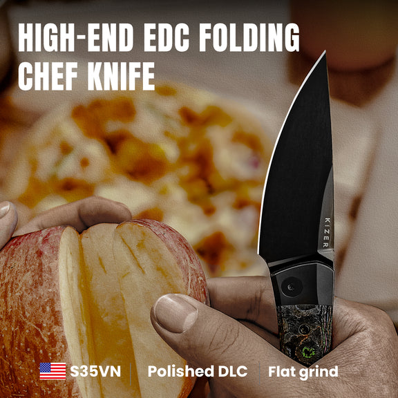 Mini MoMo | S35VN | Titanium+Camo Carbon 80‘s | Ki3663A2 – Kizer