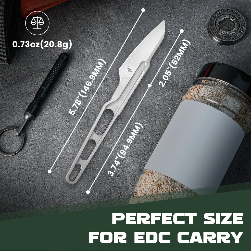 SCUTTLER 2.05 inch D2 Fixed Blade D2 Handle 1058A1-kizer