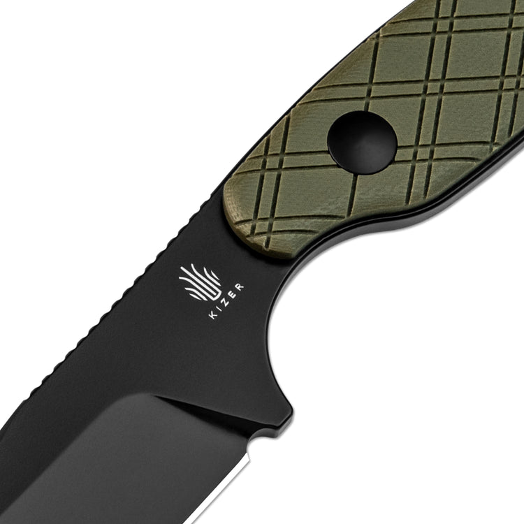 Muskrat 3.15 inch D2 Blade Green G10 Handle 1064A1-Kizer