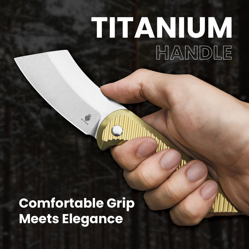 Dawn 3.16 inches S35VN Blade Titanium Handle Ki3673A1-kizer