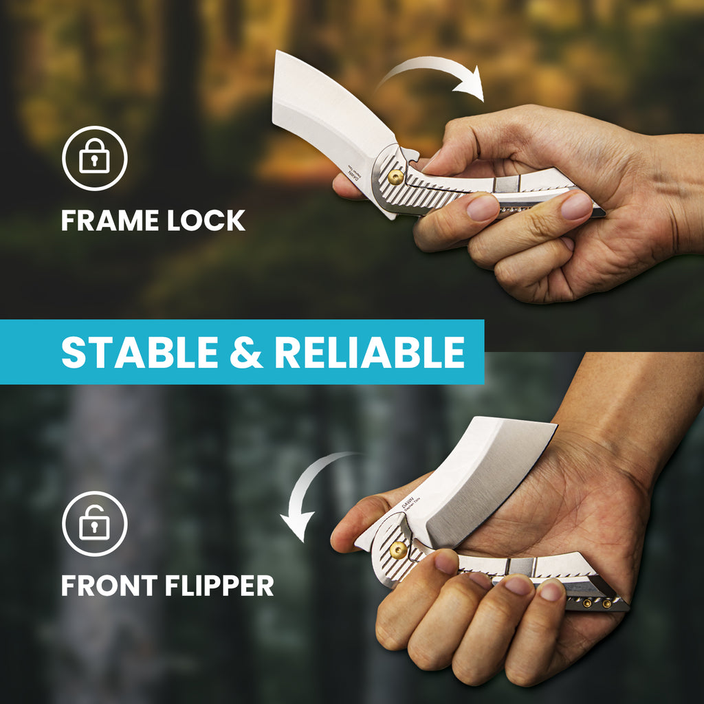 Dawn 3.16 inches S35VN Blade Titanium Handle Ki3673A2-kizer