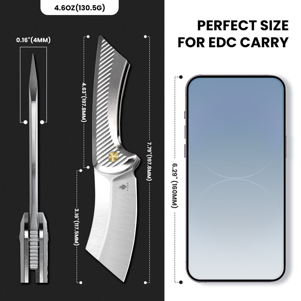 Dawn 3.16 inches S35VN Blade Titanium Handle Ki3673A2-kizer