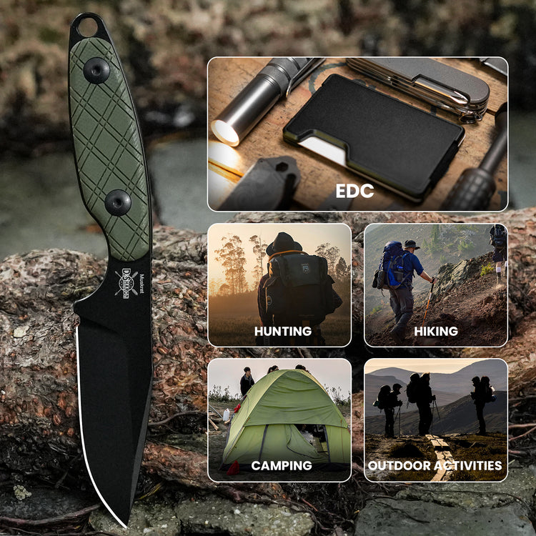 Muskrat 3.15 inch D2 Blade Green G10 Handle 1064A1-Kizer