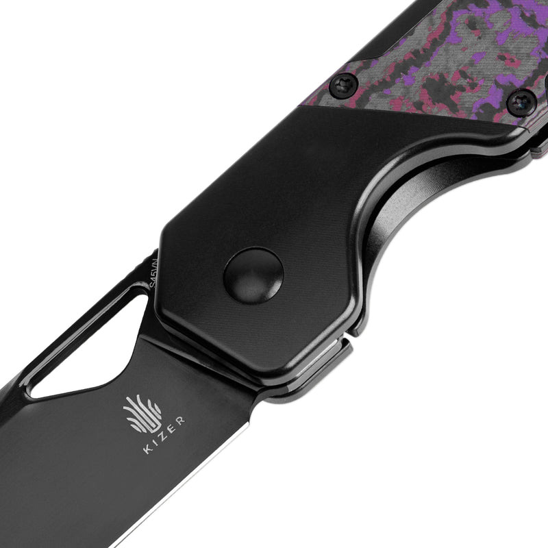 Militaw 3.35 inch S45VN Blade Titanium+Fatcarbon Handle Ki3634A2-kizer