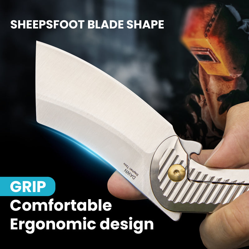 Dawn 3.16 inches S35VN Blade Titanium Handle Ki3673A2-kizer