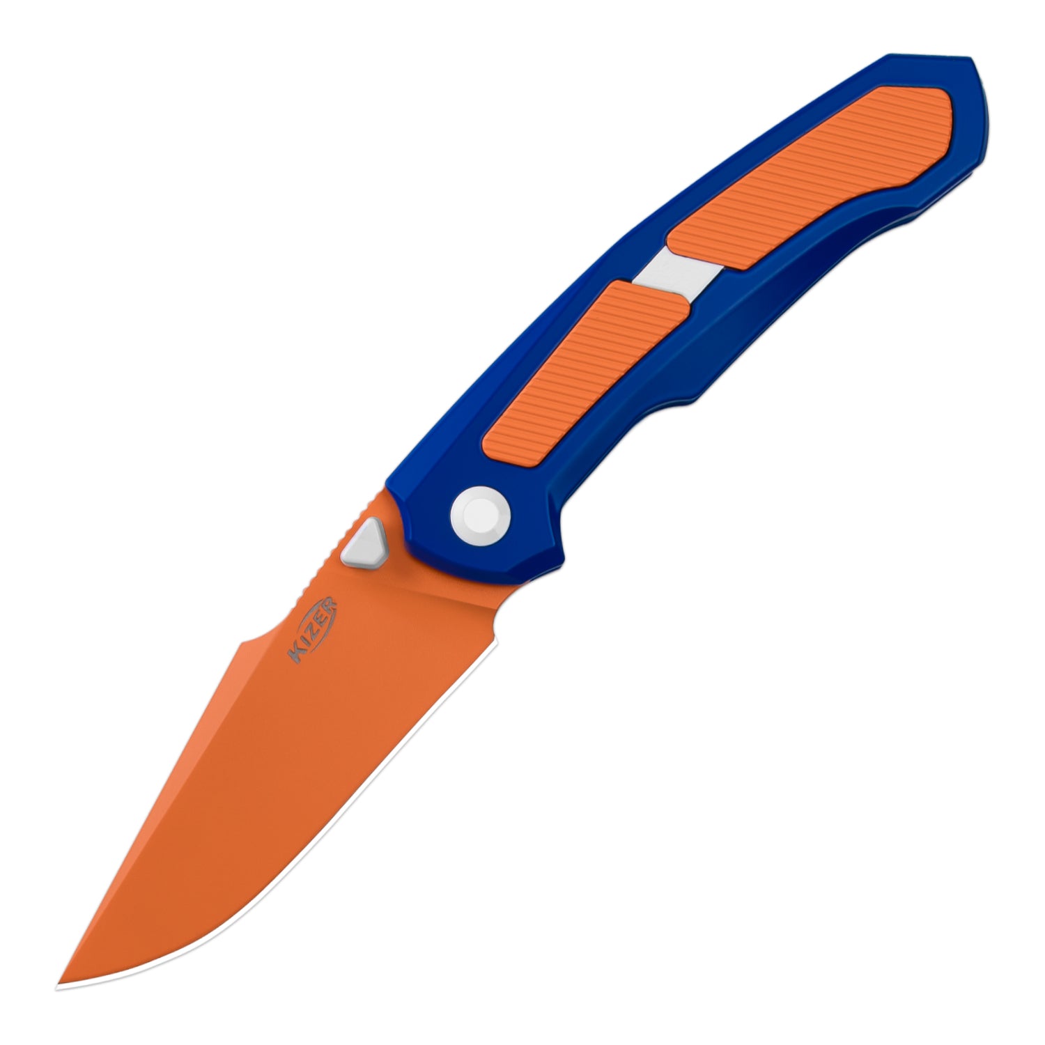 Feweed | S35VN | Blue & Orange Handle | Ki3694A8 – Kizer