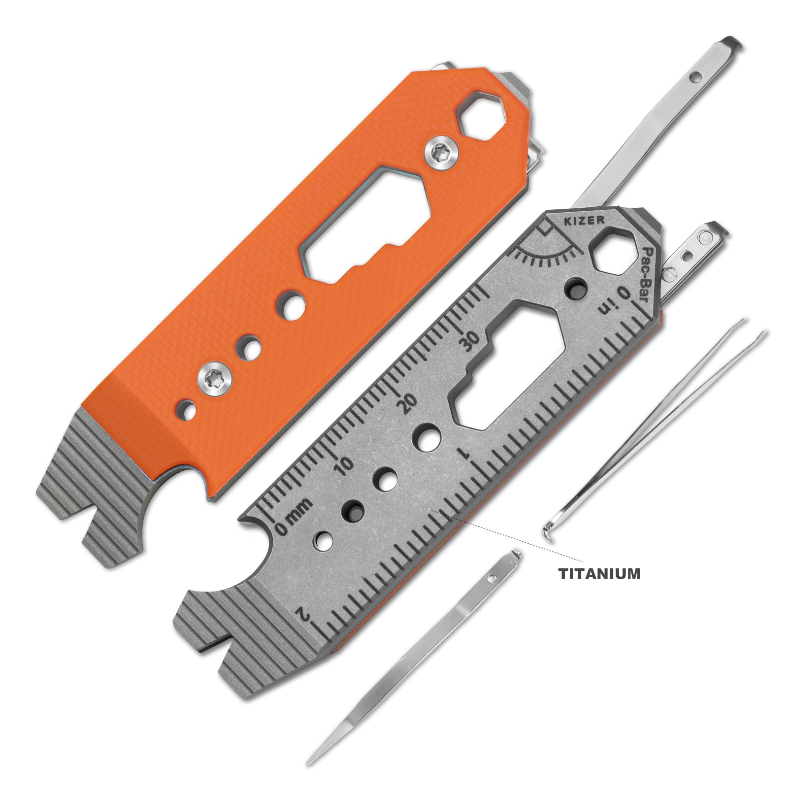 Kizer Titanium & G10 EDC Multi-Functional Tools T122A3 Pac-Bar - Kizer